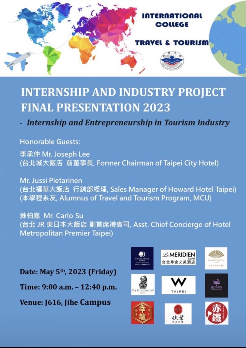 2023 Internship and Industry Final Presentation | Travel & Tourism Program